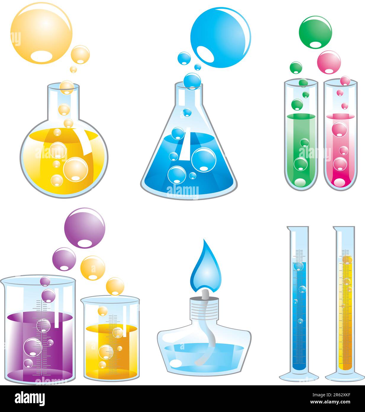 The cartoon chemic items background Stock Vector Image & Art - Alamy