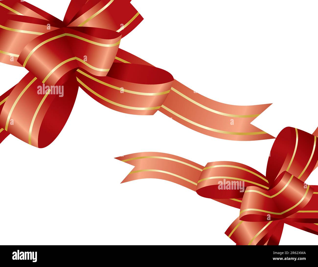 red ribbon and bow - vector illustration Stock Vector Image & Art - Alamy