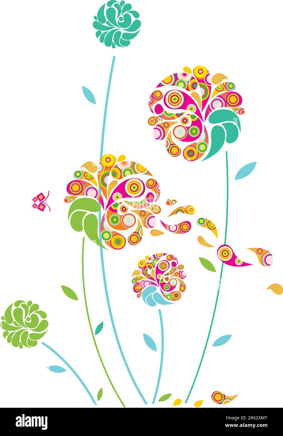 The abstract flowers pattern design Stock Vector Image & Art - Alamy