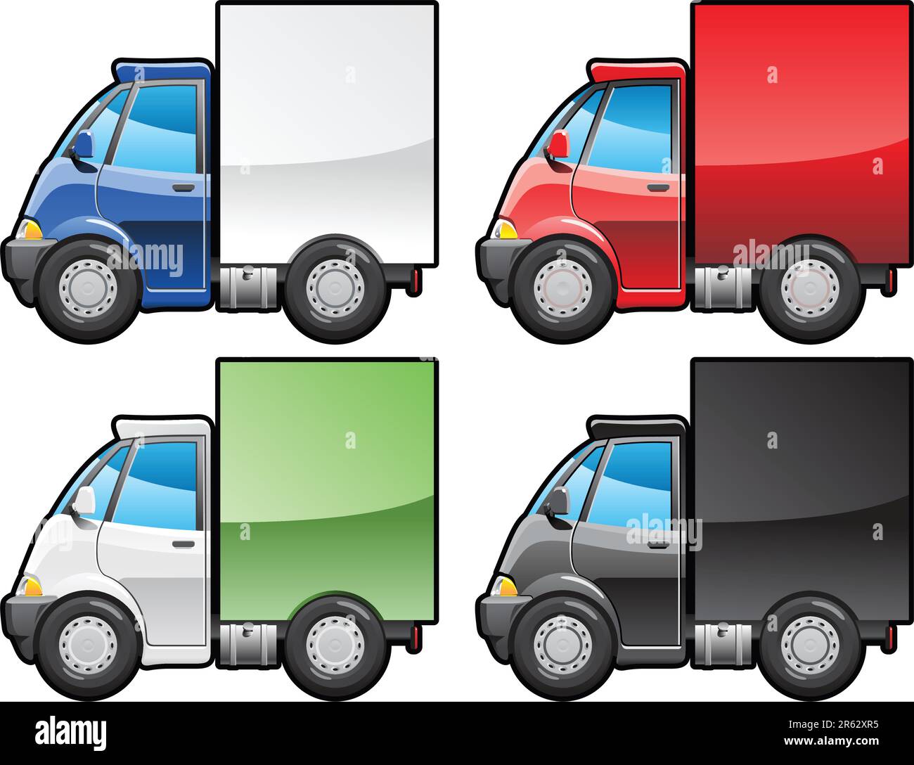 A Vector .eps 8 illustration of small truck. (Simple gradients only ...