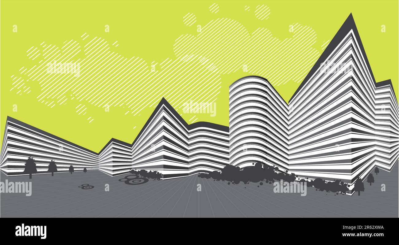 Abstract buildings landscape design background Stock Vector Image & Art ...