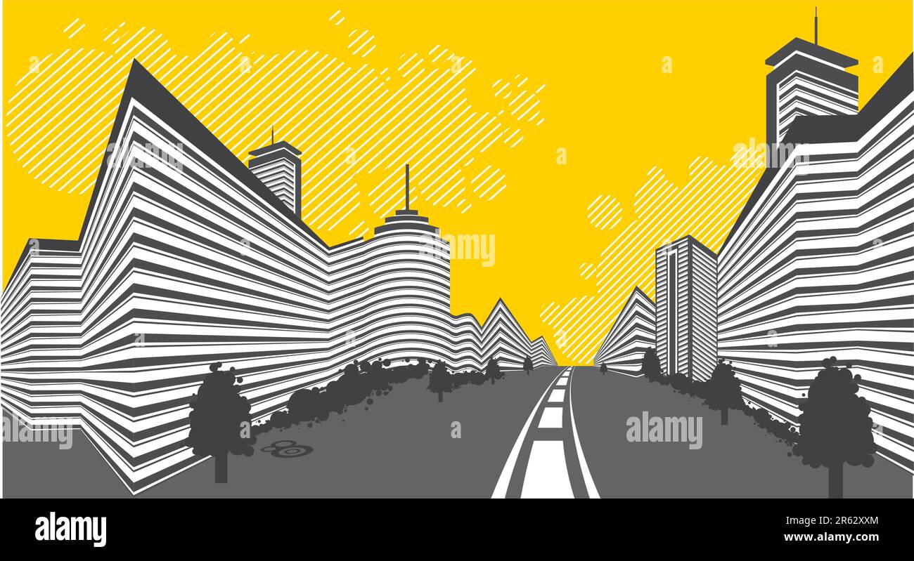 Abstract buildings landscape design background Stock Vector Image & Art ...