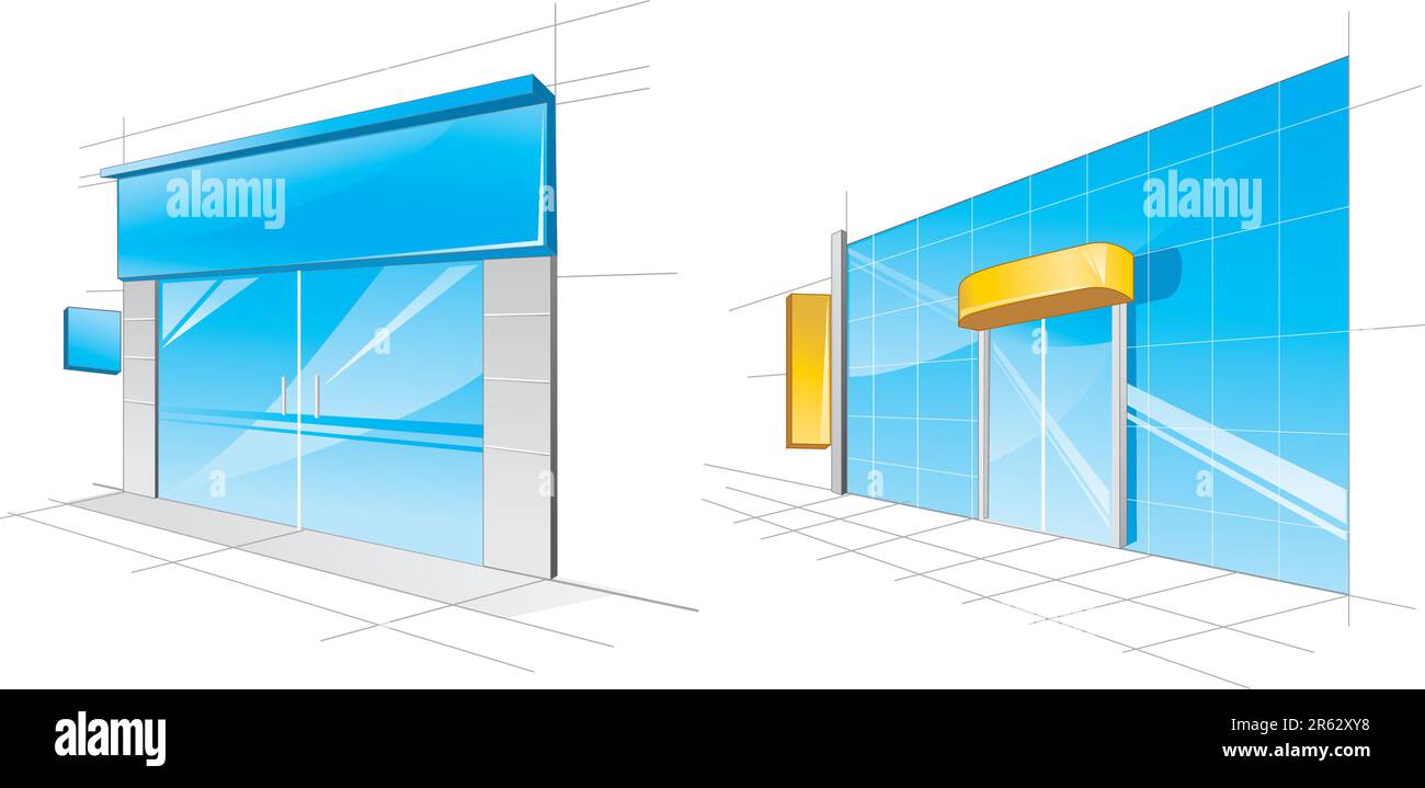 Shop front Stock Vector Images - Alamy