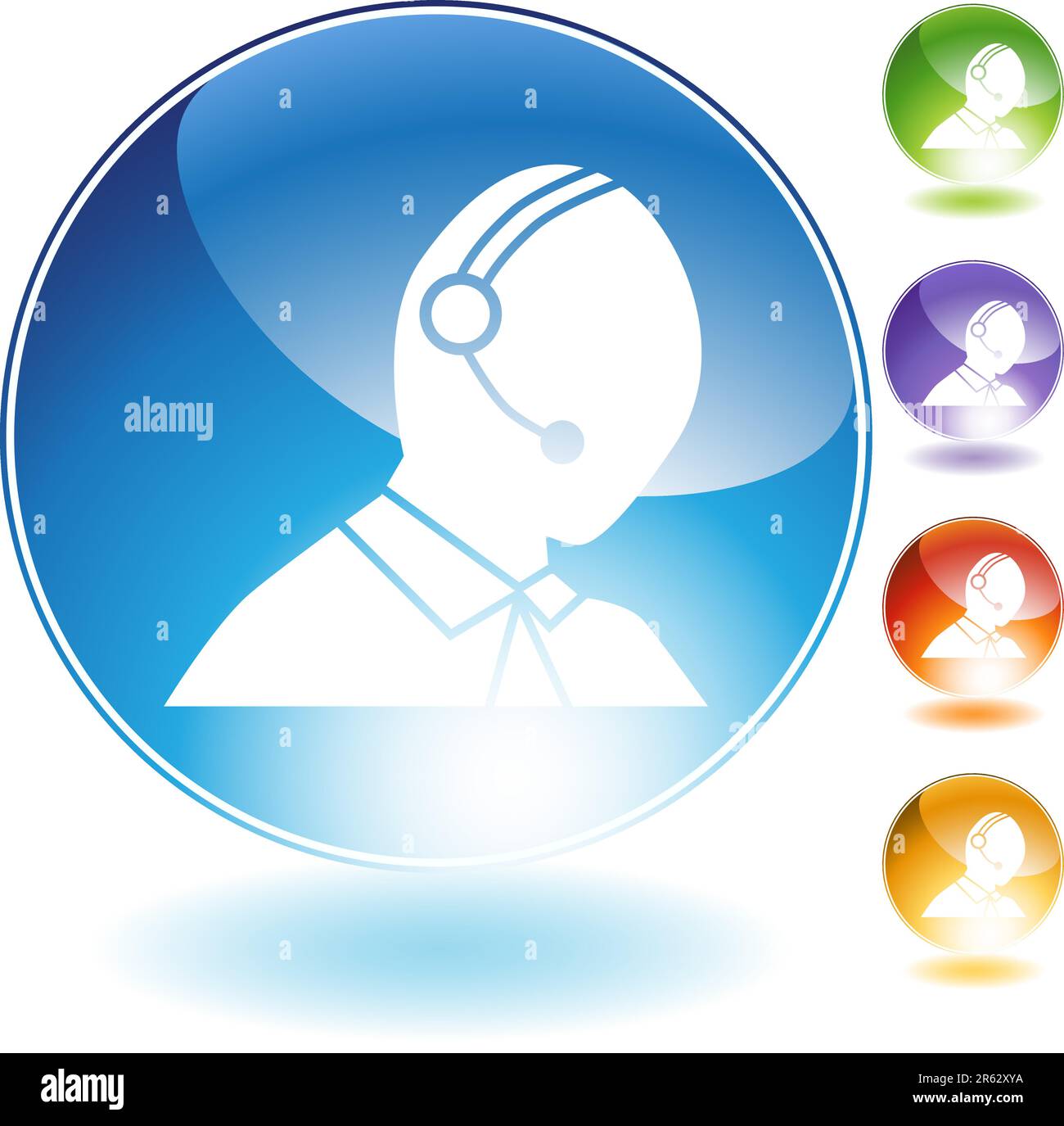 Customer service isolated on a white background Stock Vector Image ...