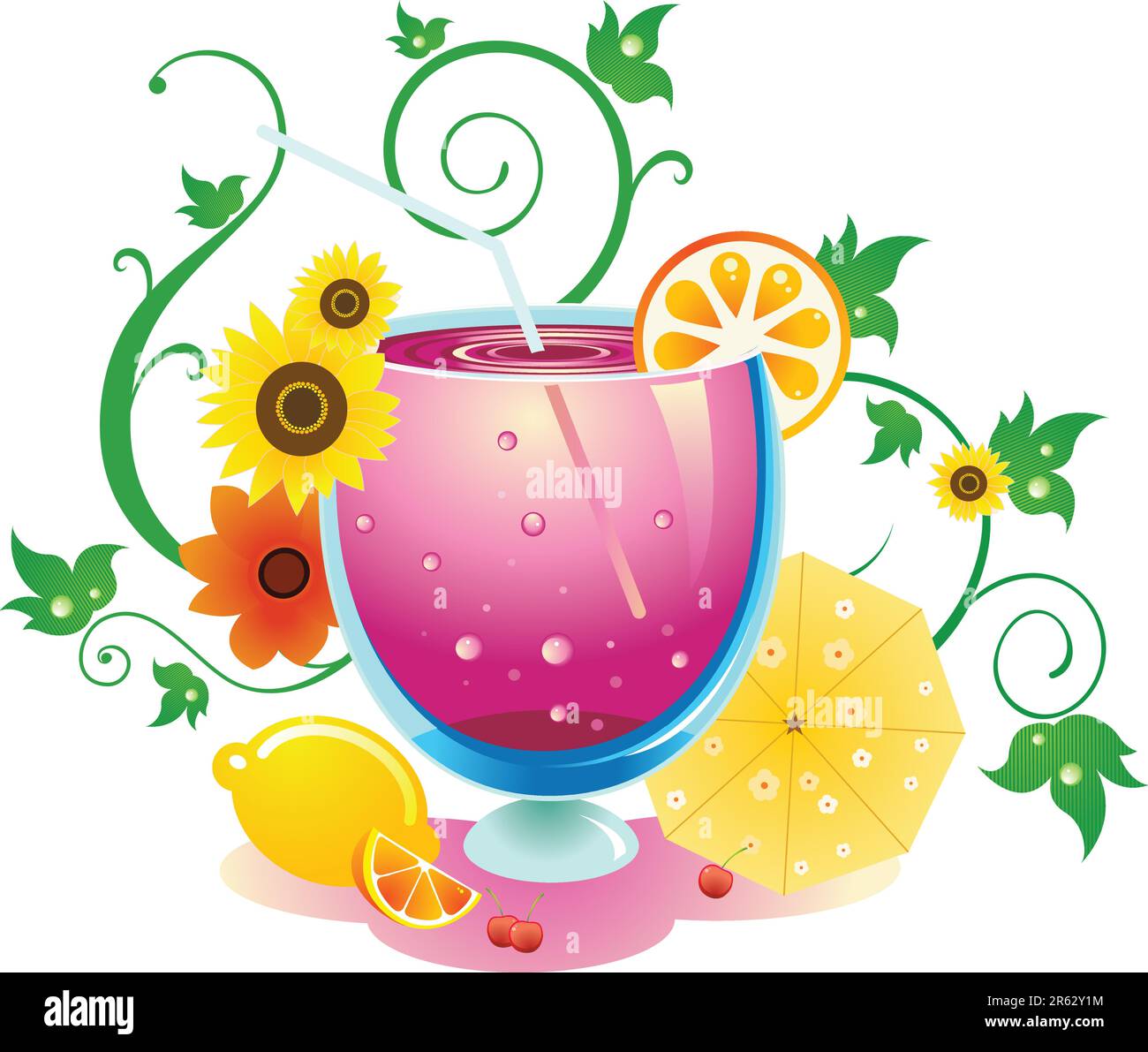 The Colorful Fruit Juice Background Stock Vector Image And Art Alamy
