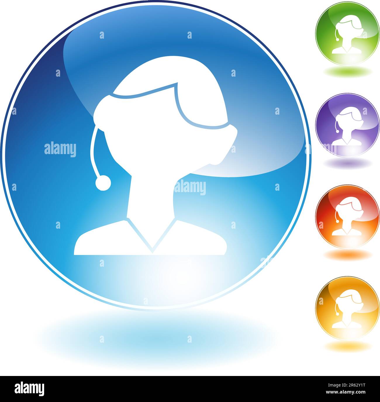 Customer service isolated on a white background Stock Vector Image ...