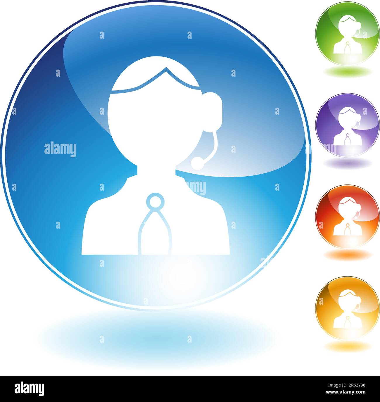 Customer service isolated on a white background Stock Vector Image ...