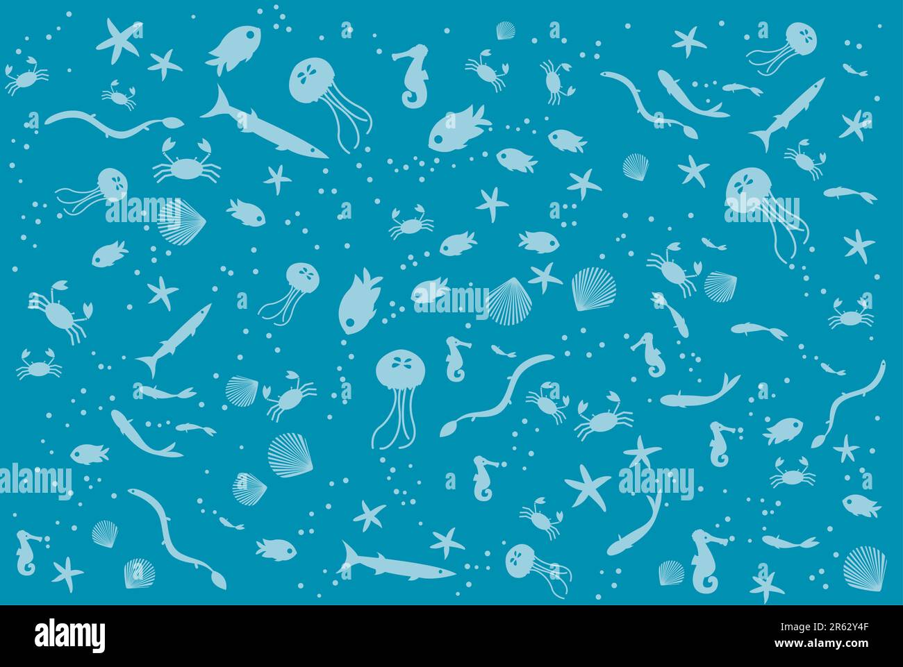 Abstract ocean creature pattern design Stock Vector Image & Art - Alamy