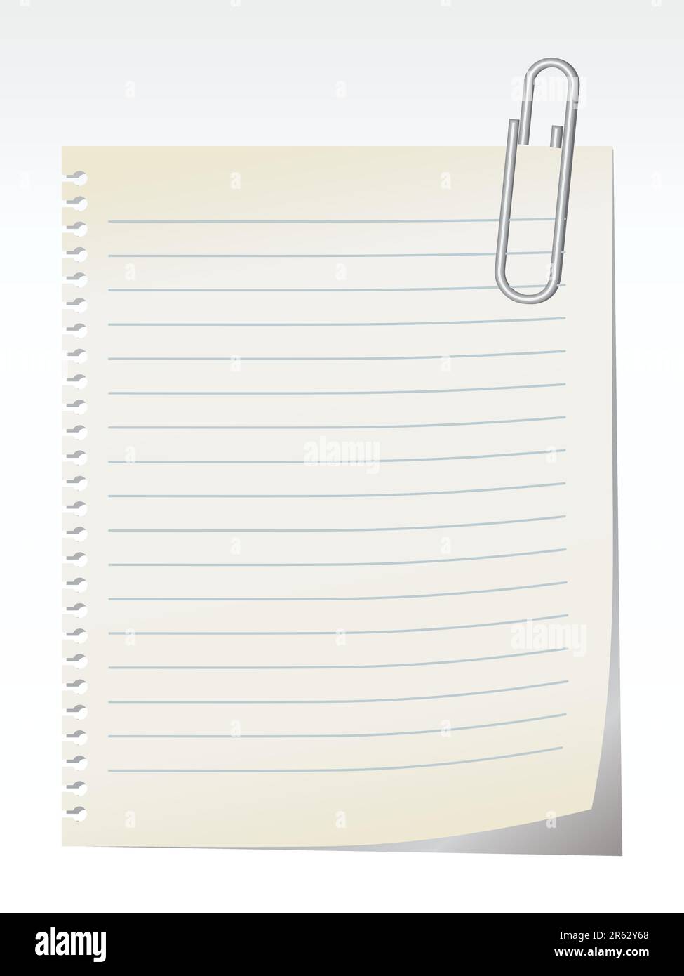 Lined blank note breaked away from the notebook - vector Stock Vector ...