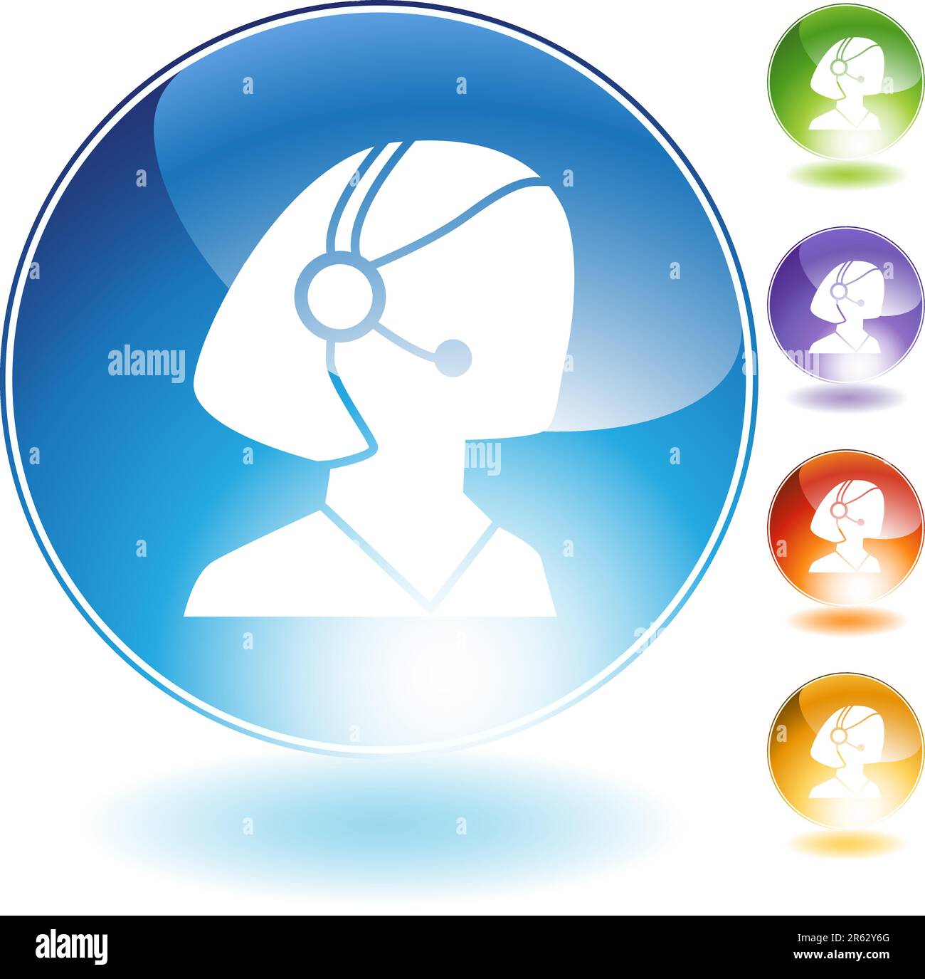 Customer service isolated on a white background Stock Vector Image ...