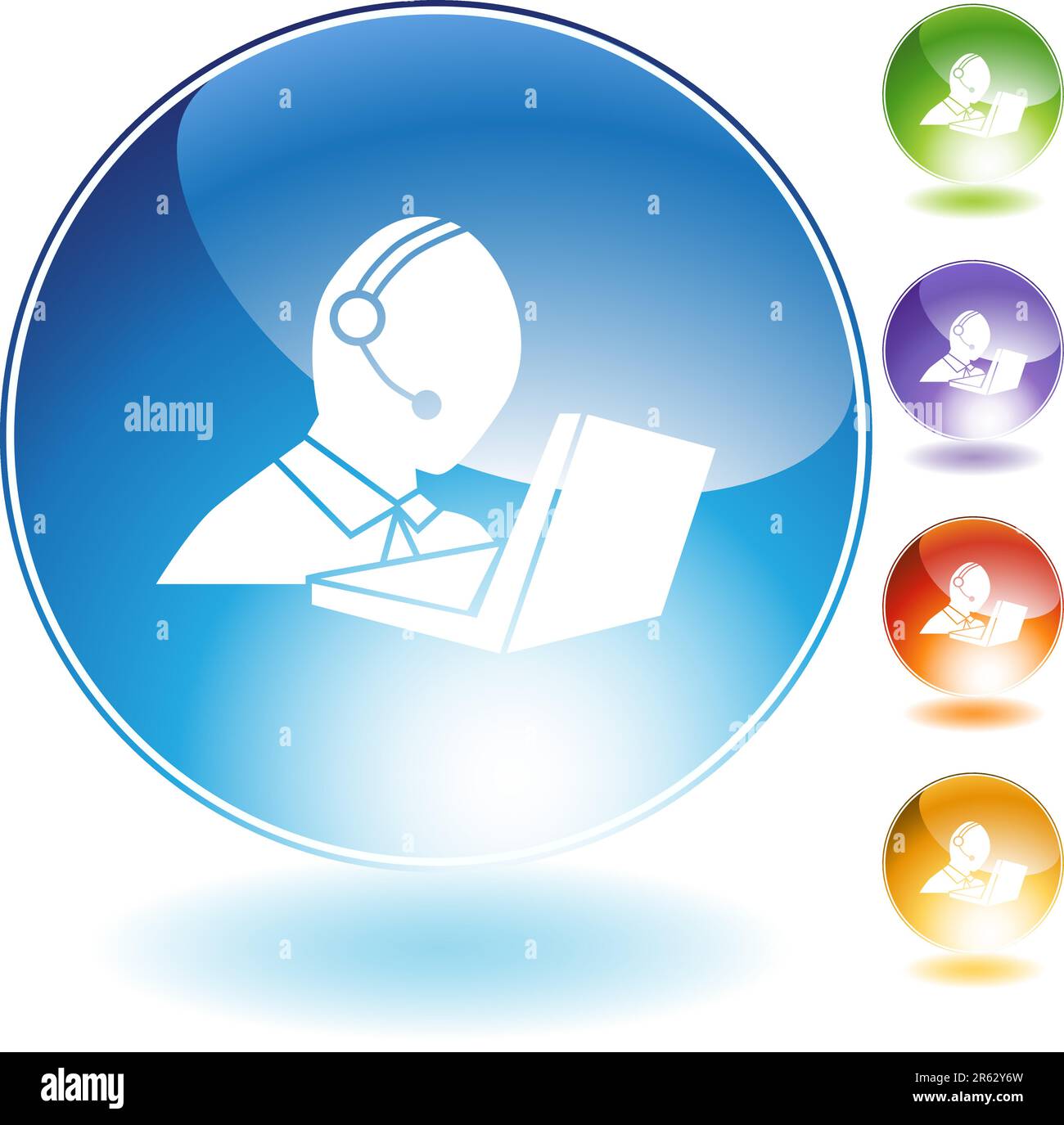 Customer service isolated on a white background Stock Vector Image ...