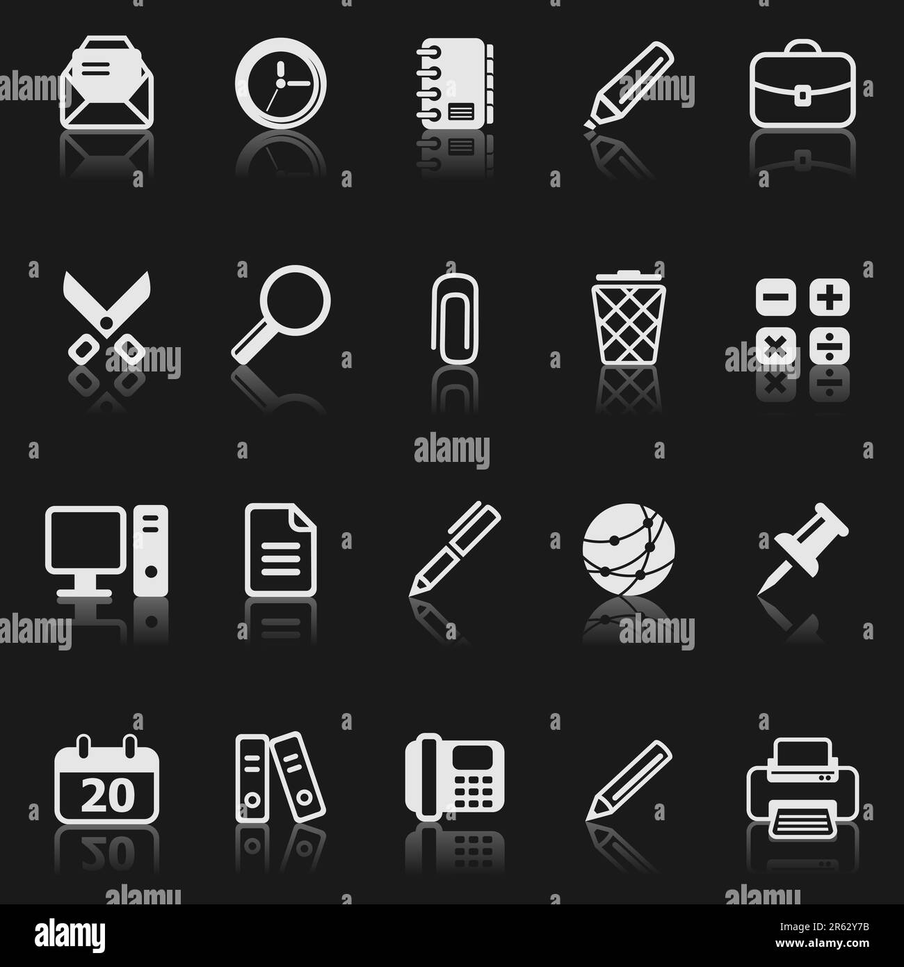 Office icon set Stock Vector Image & Art - Alamy