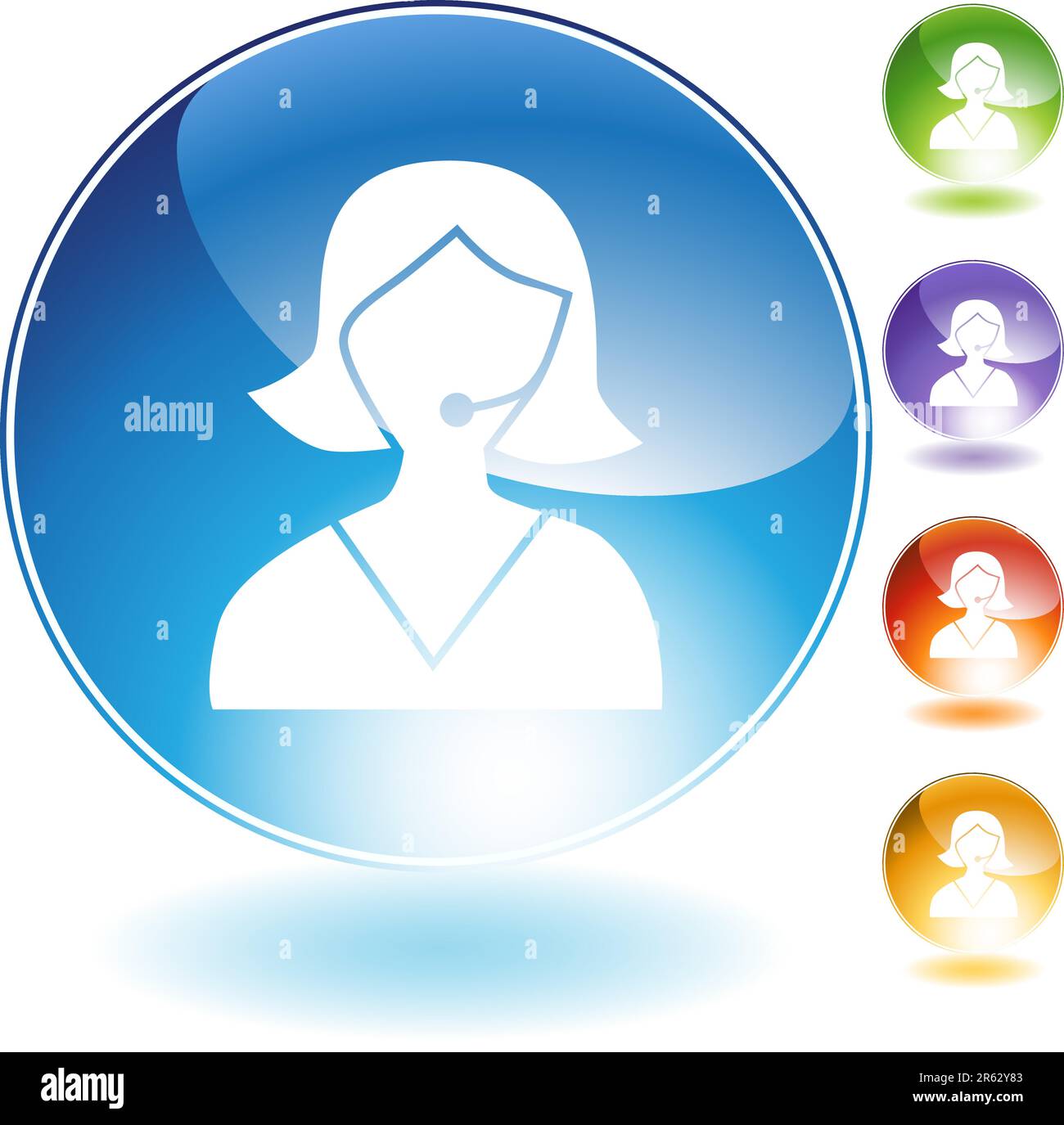 Customer service isolated on a white background Stock Vector Image ...