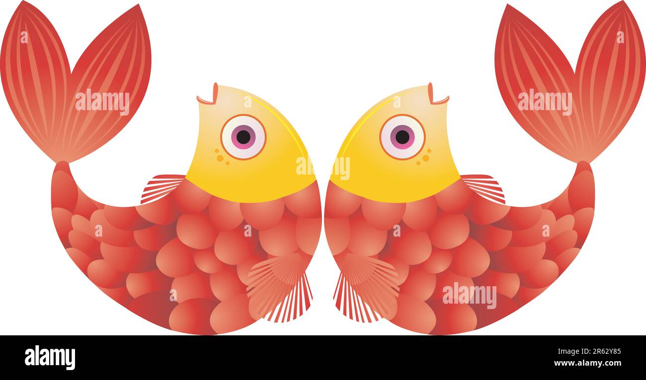 Ornament couple fish pattern design Stock Vector Image & Art - Alamy