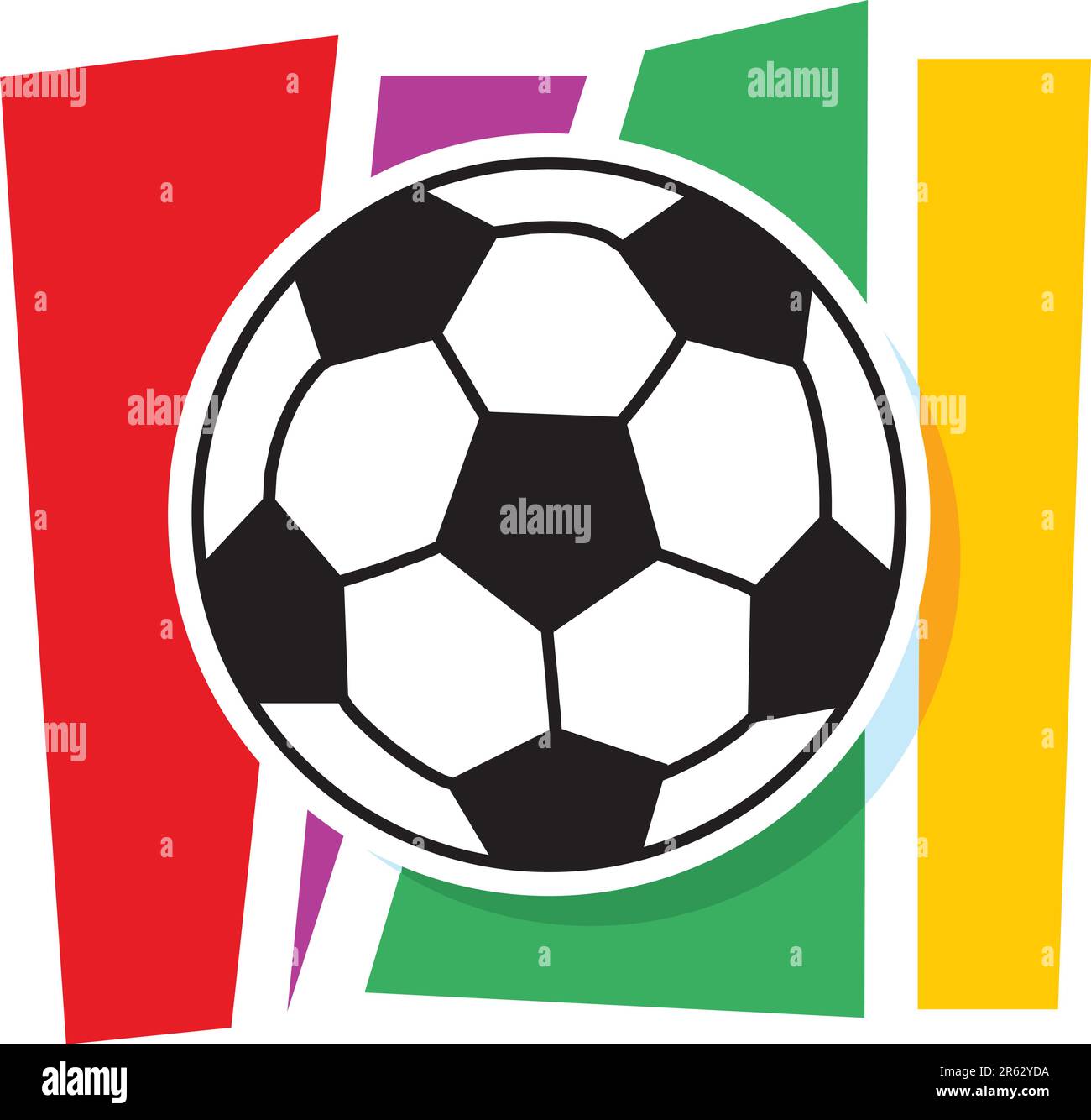 A stylized soccer ball on a striped background Stock Vector Image & Art ...