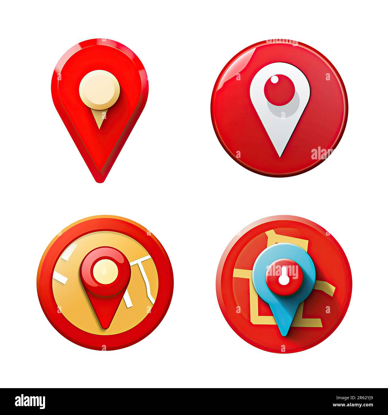 Mix Gps icons isolated on white background Stock Photo - Alamy
