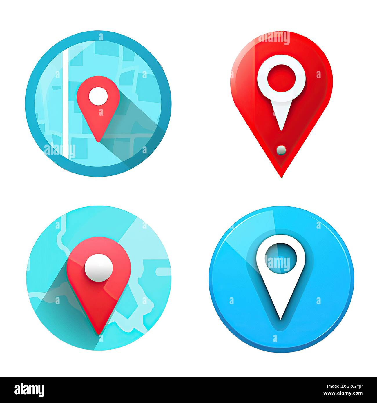 Mix Gps icons isolated on white background Stock Photo - Alamy