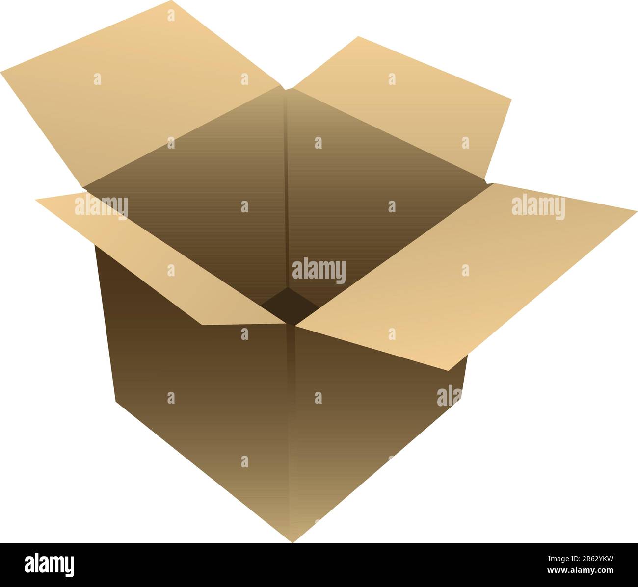 Open cardboard box Stock Vector Image & Art - Alamy