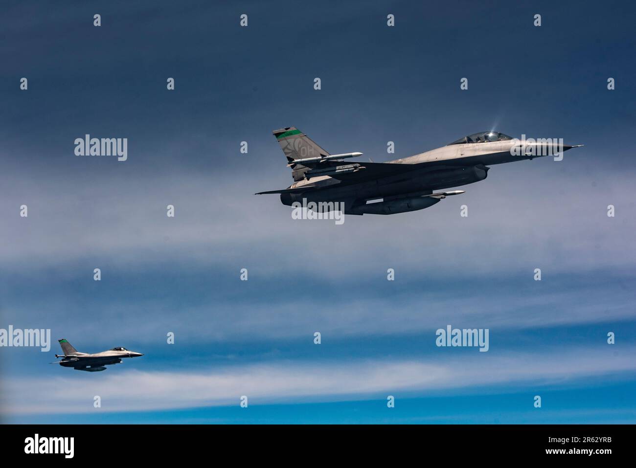 F-16 Fighting Falcons assigned to the 180th Fighter Wing connected with ...