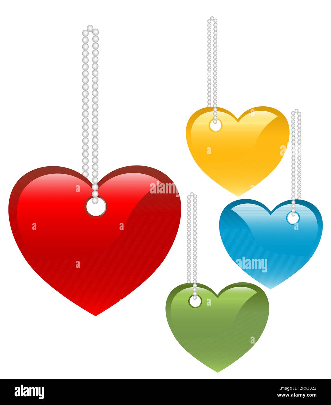 Hearts chain Stock Vector Images - Alamy