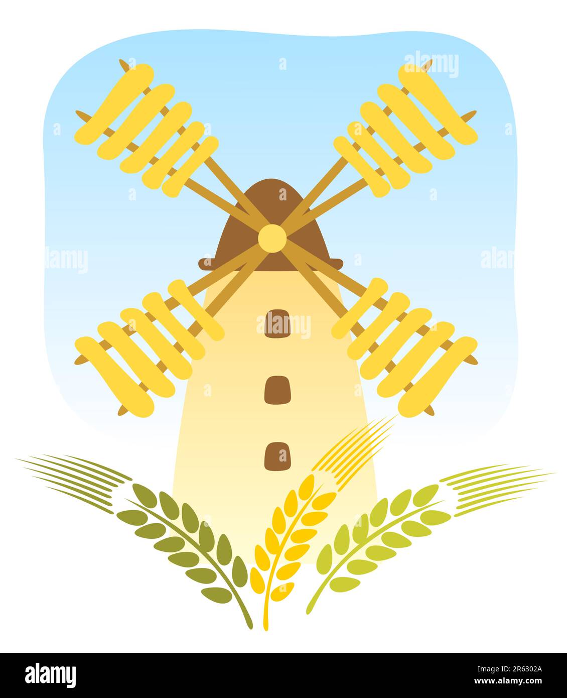 Clipart illustration cartoon windmill hi-res stock photography and ...