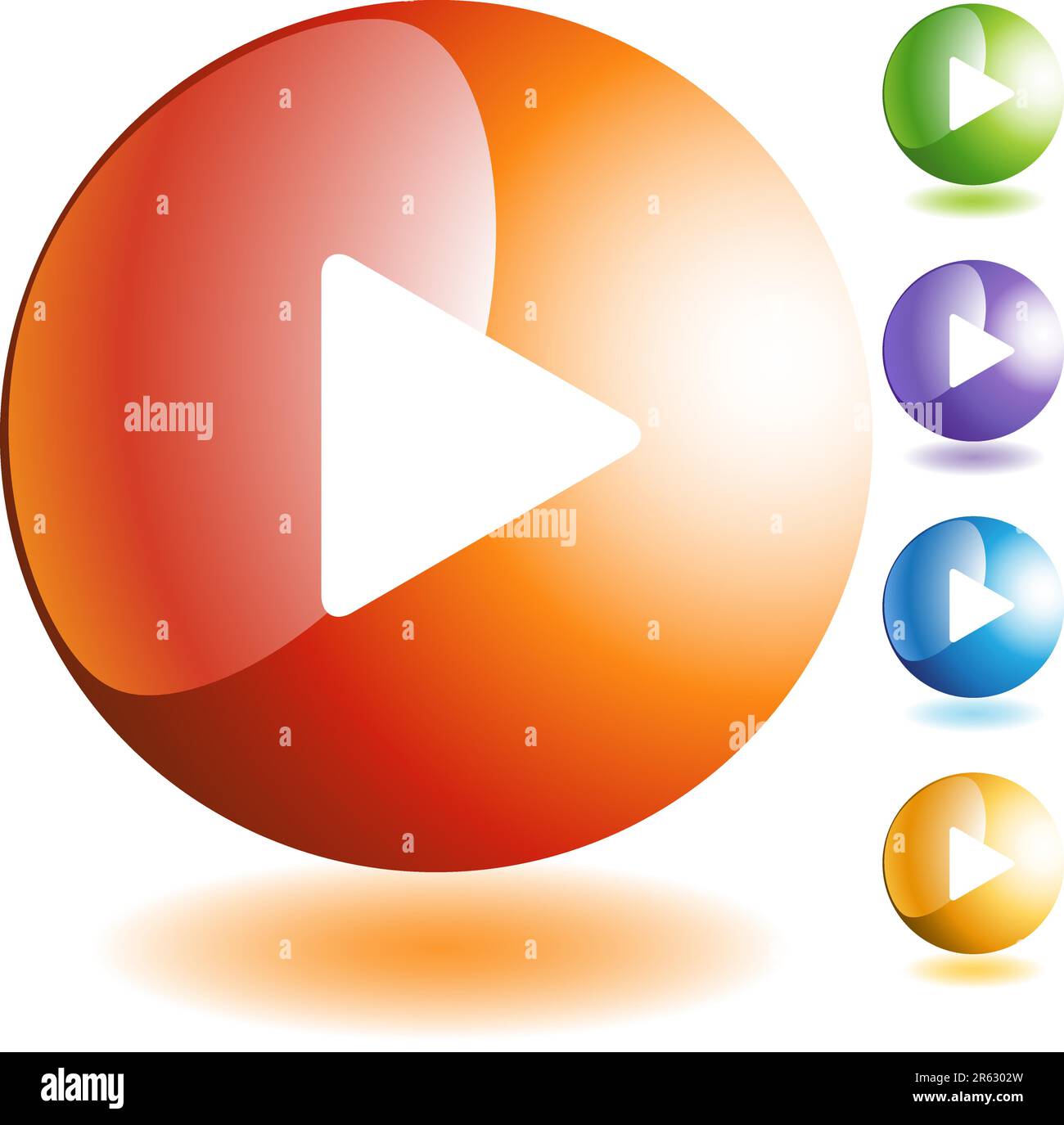 Purple play button Stock Vector Images - Alamy