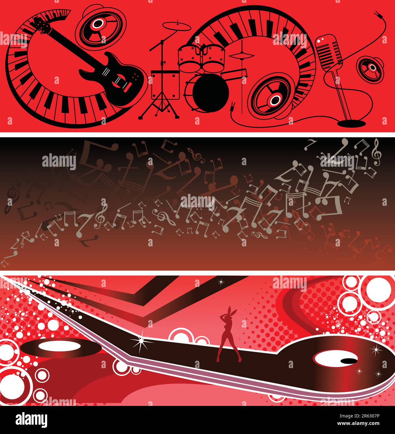 Four version musical banner background Stock Vector Image & Art - Alamy