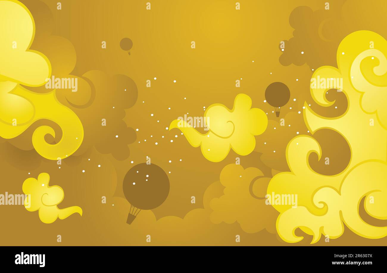 golden cloud sky background Stock Vector Image & Art - Alamy