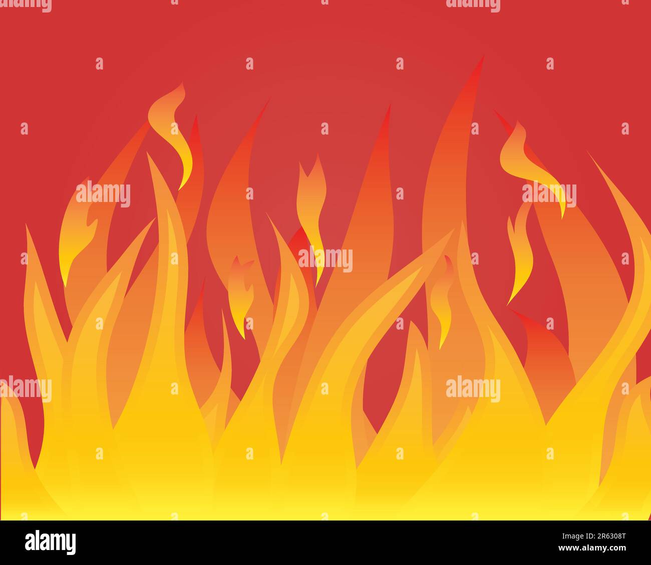 Vector illustrations body of flame on red background Stock Vector Image ...