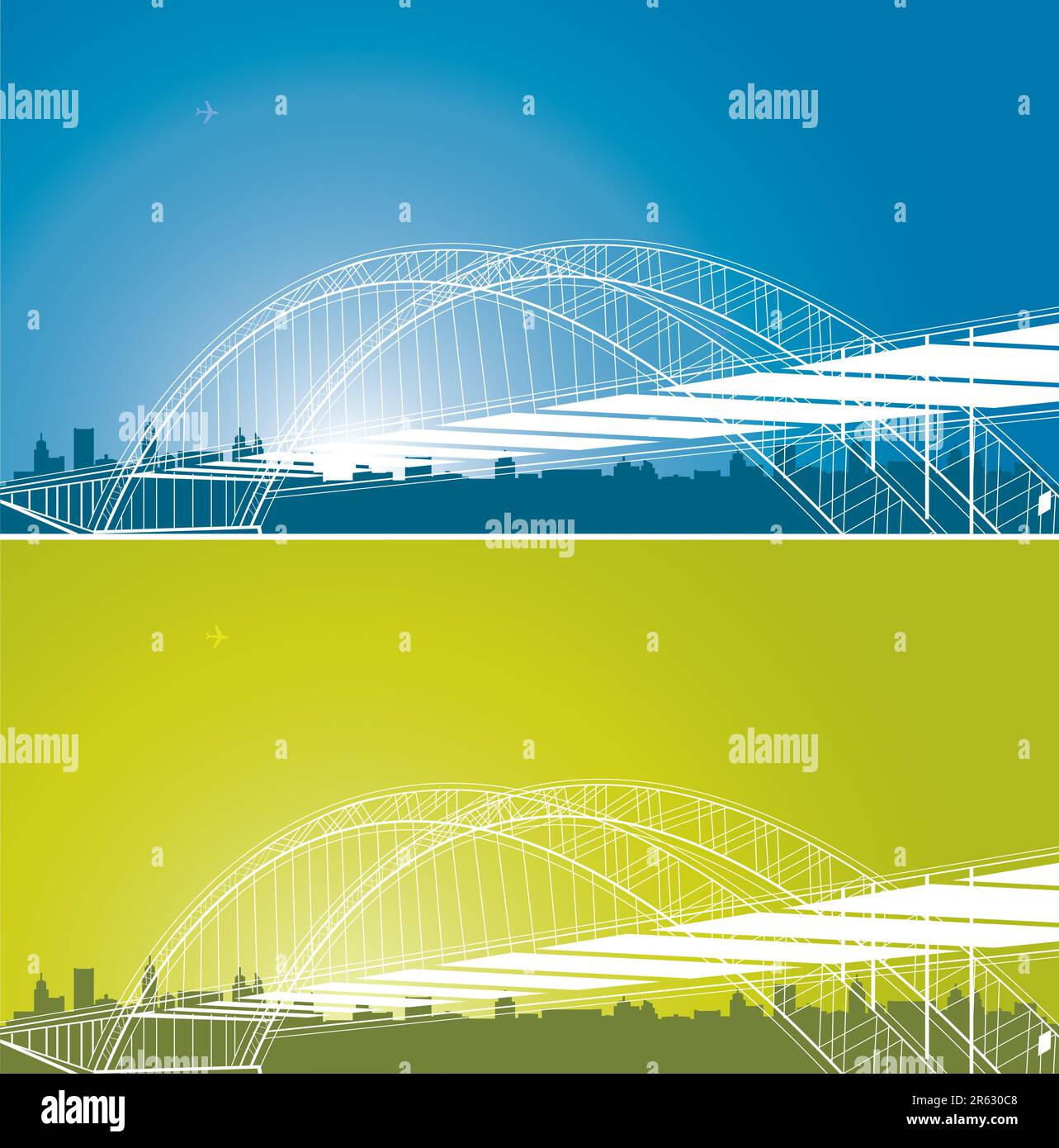 Two color background of bridge and city Stock Vector Image & Art - Alamy