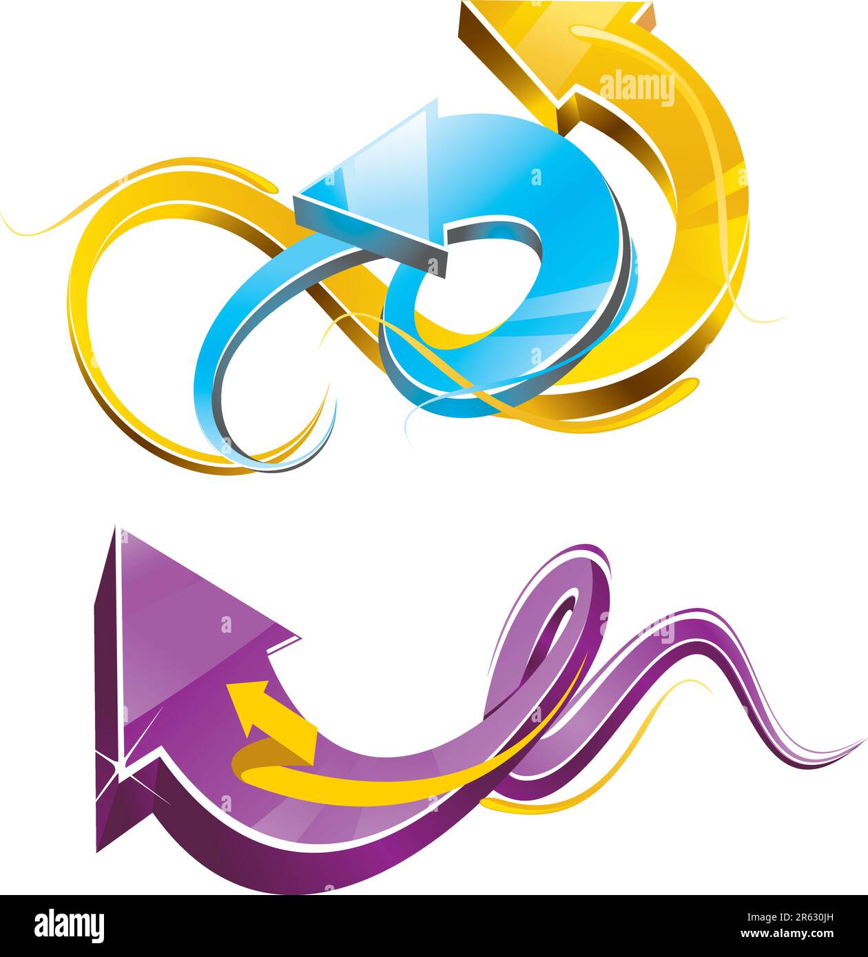 Two version,3d effect arrow pattern design Stock Vector Image & Art - Alamy