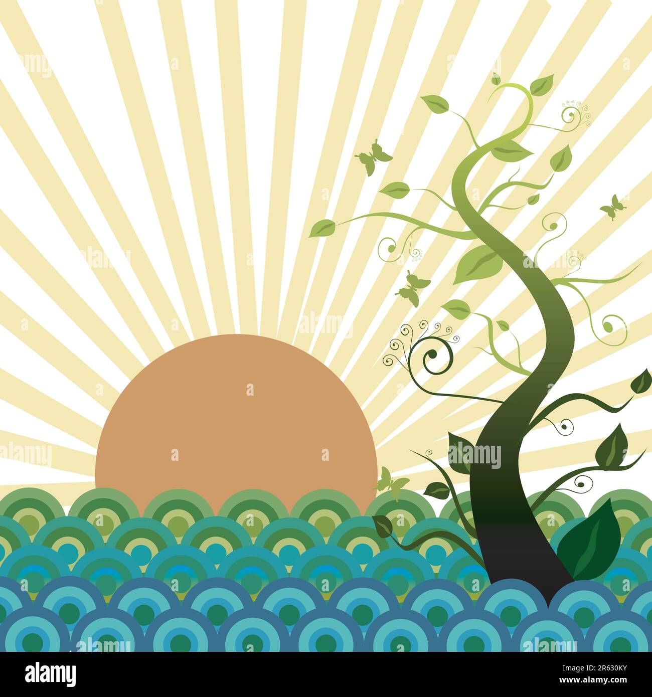 abstract sea illustration drawing Stock Vector Image & Art - Alamy