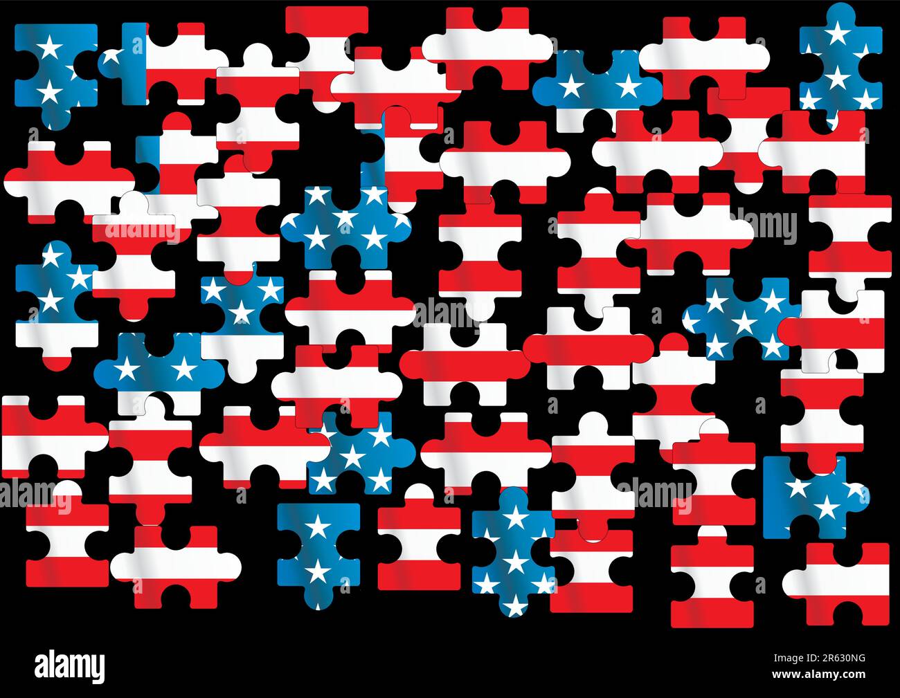 vector american flag - vector illustration Stock Vector Image & Art - Alamy