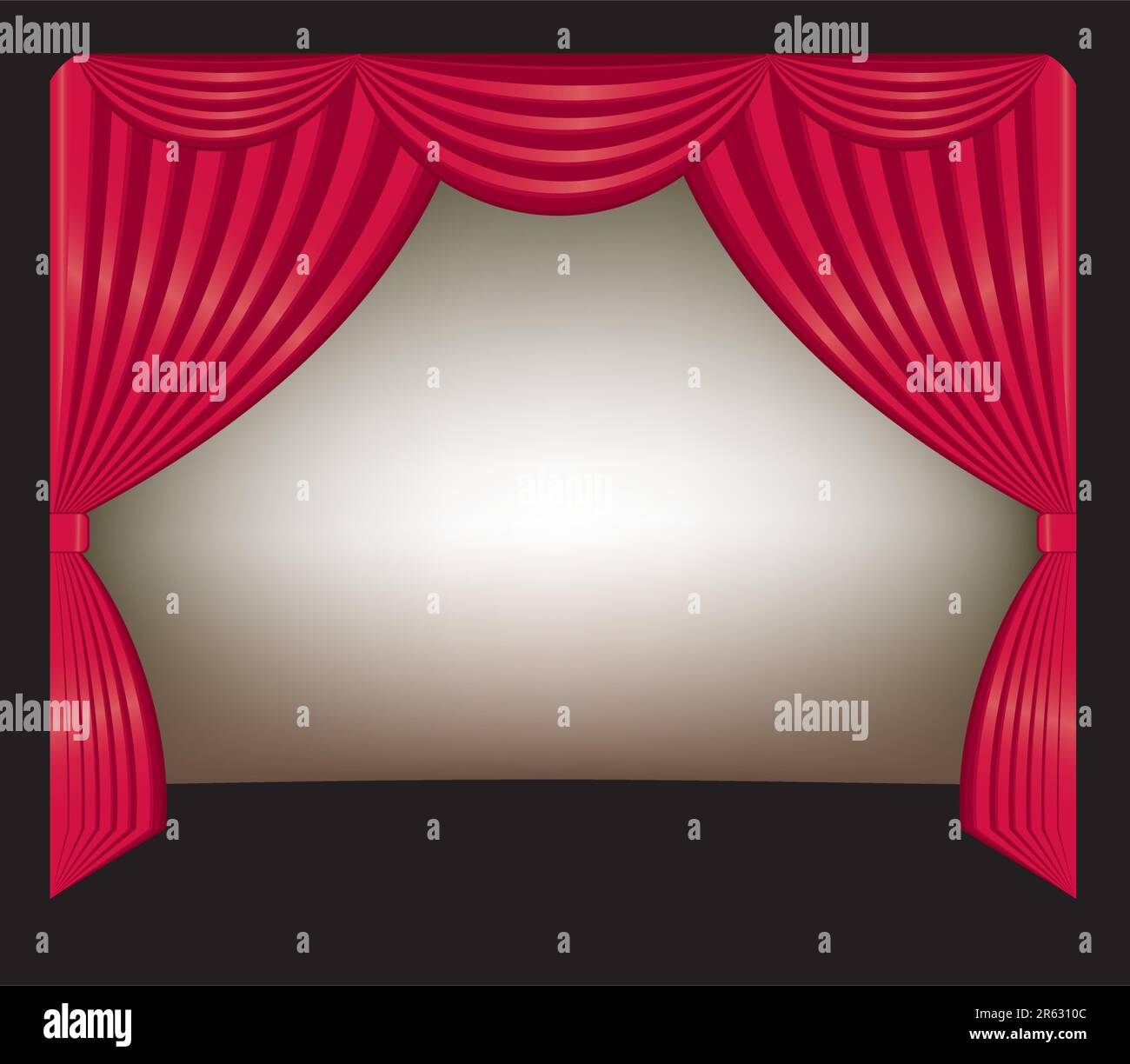 Forestage with red curtain background design Stock Vector Image & Art ...