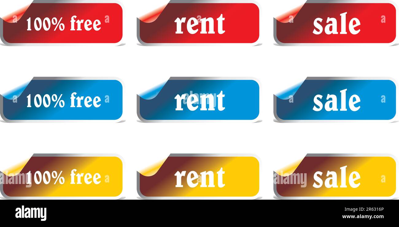 vector tag and sticker set Stock Vector Image & Art - Alamy