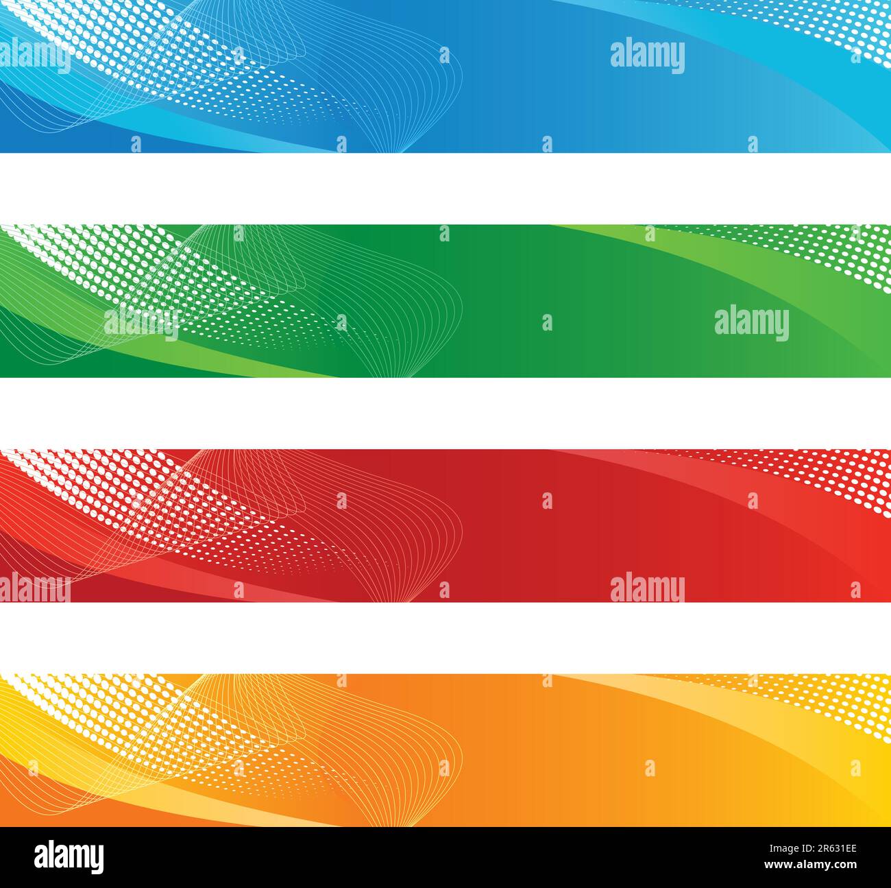 Banners in haftone and curved lines vector illustration Stock Vector ...