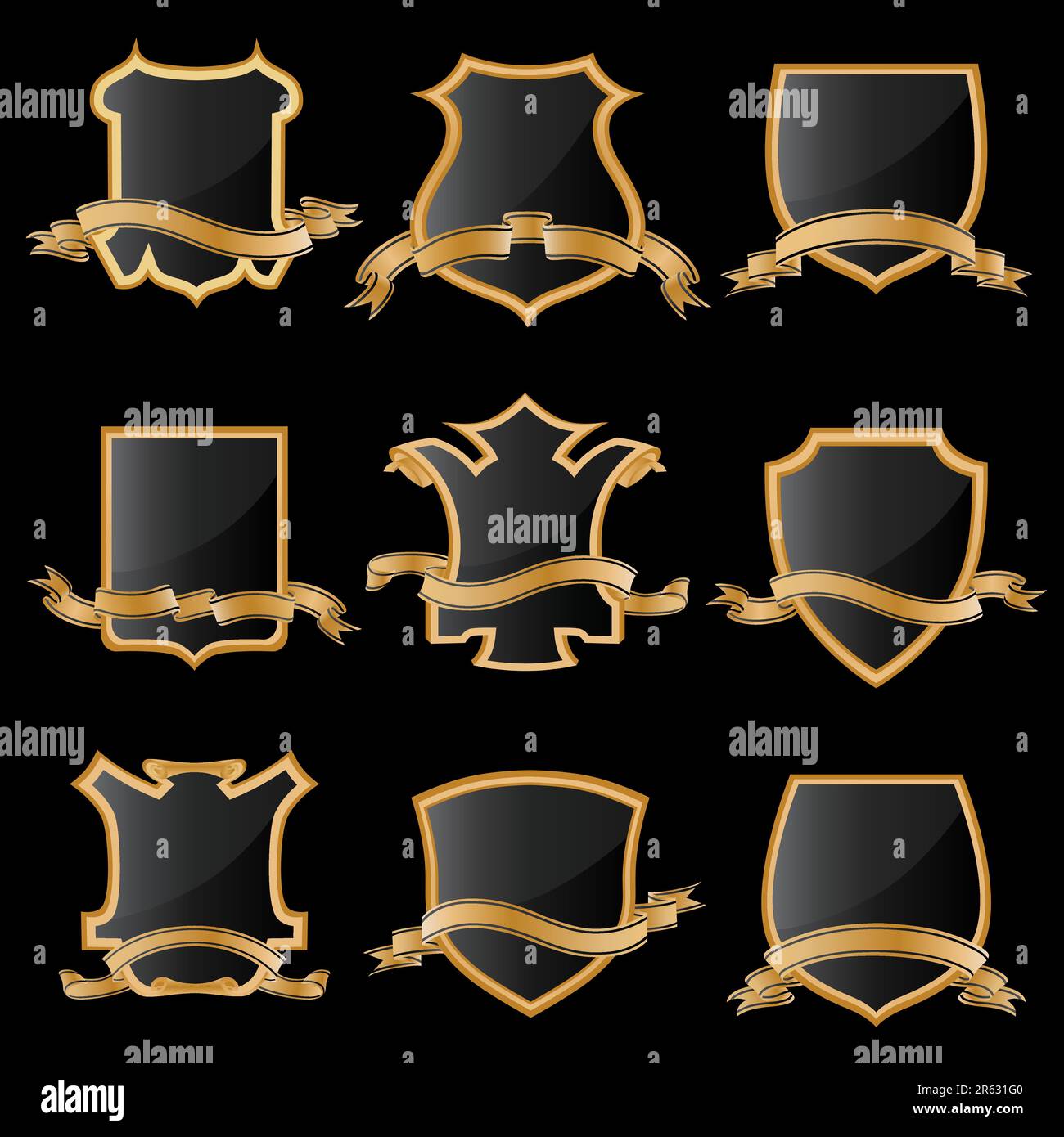 Gold coat of arms Stock Vector Images - Alamy