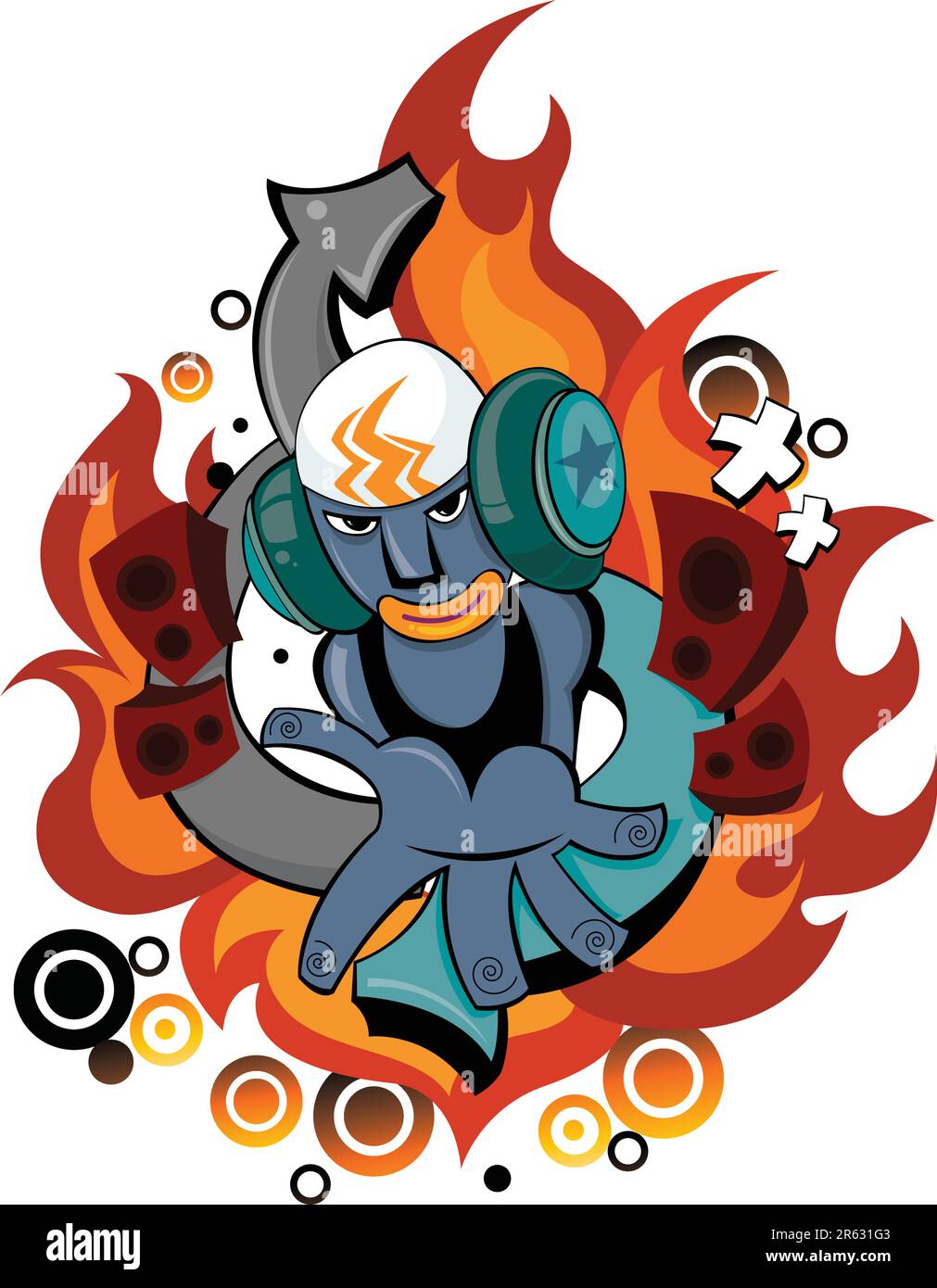 Fashion man character with funky background Stock Vector Image & Art ...