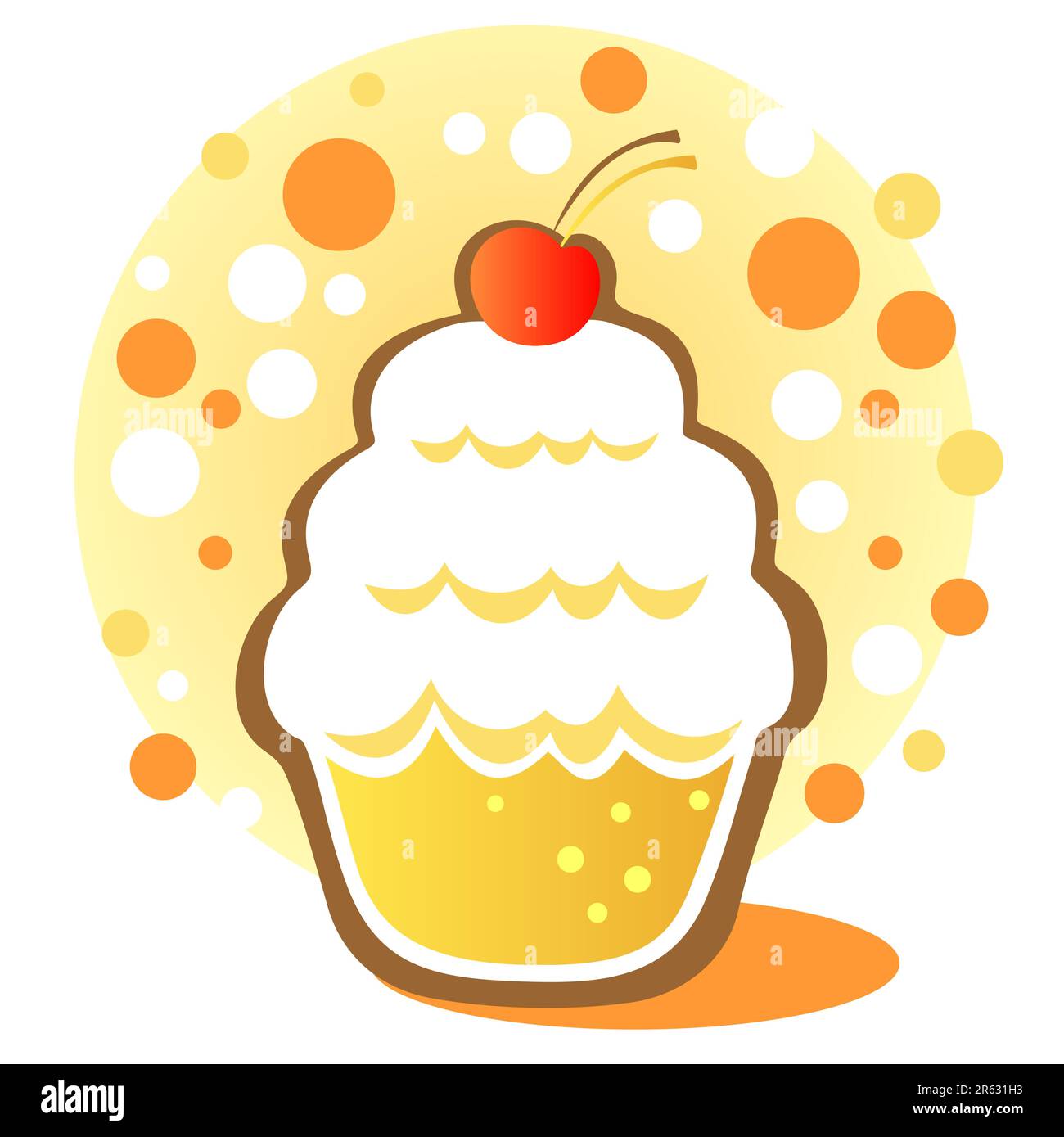 Cartoon cupcake cherry hi-res stock photography and images - Alamy