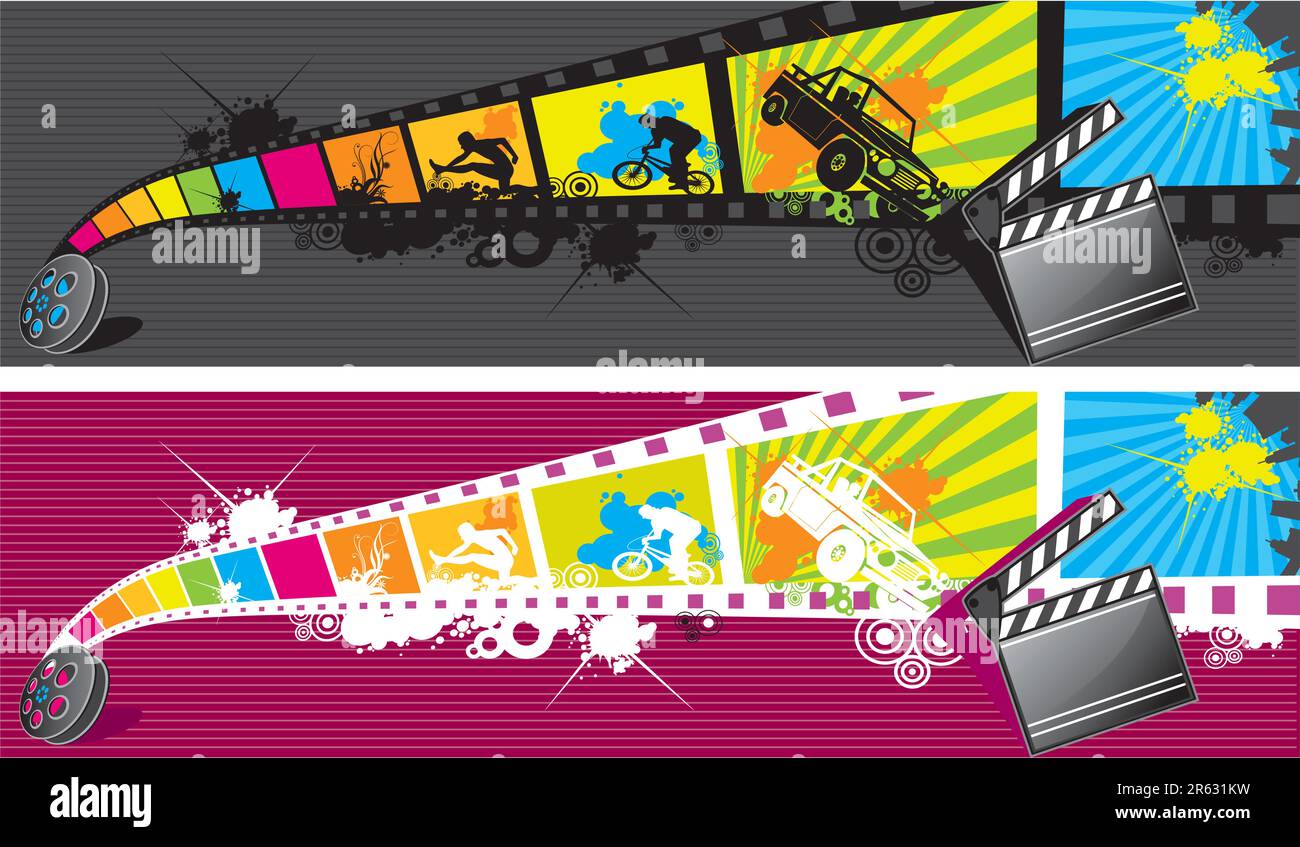 two version filmstrips background Stock Vector Image & Art - Alamy