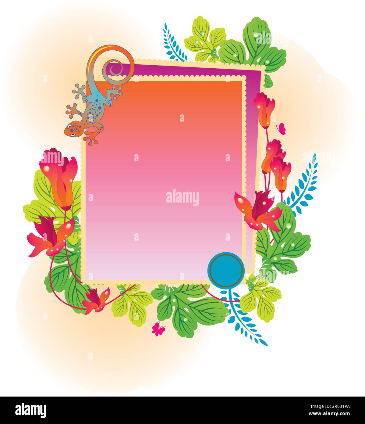 Floral frame sign Stock Vector Images - Alamy