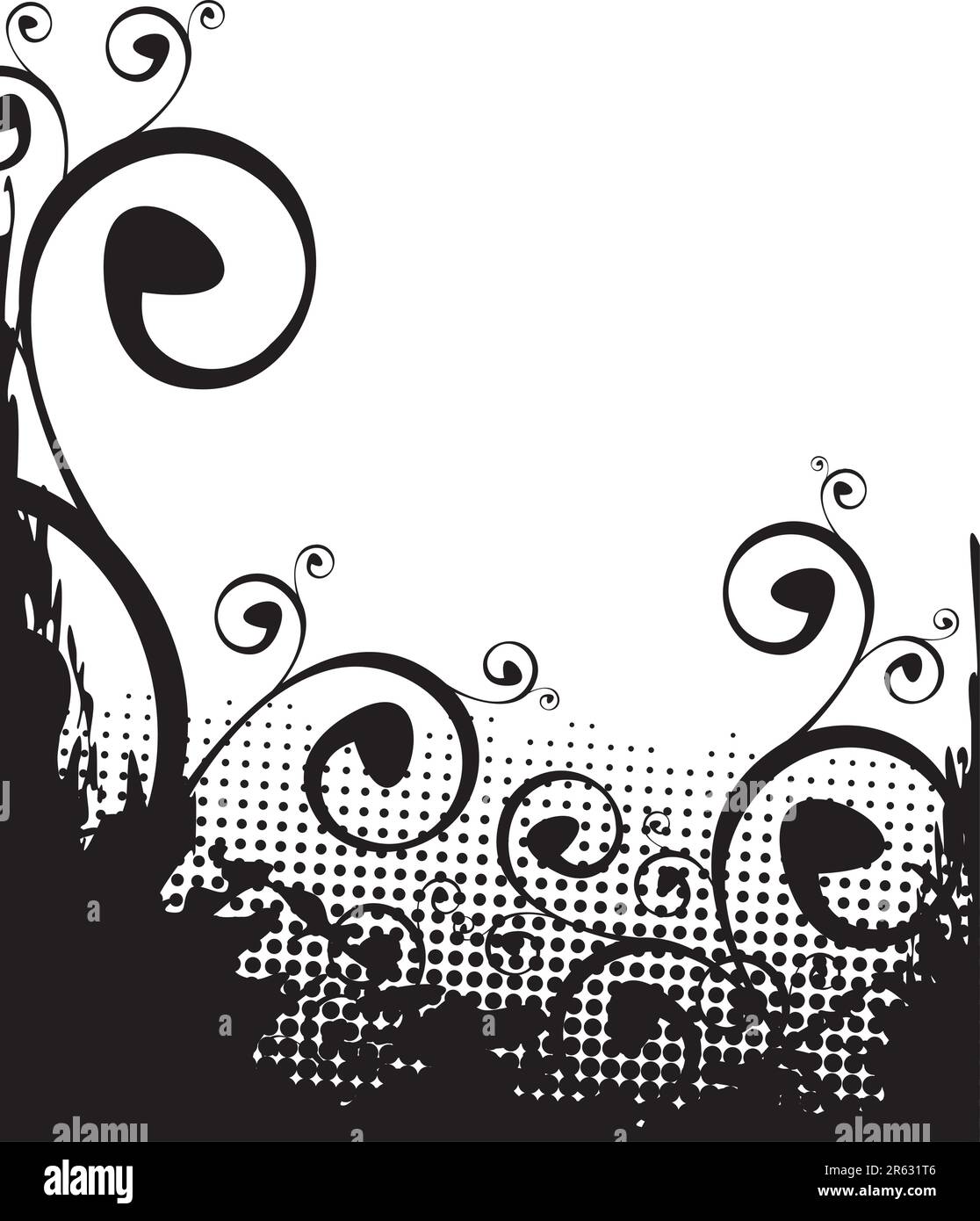 black and white nature vector composition Stock Vector Image & Art - Alamy