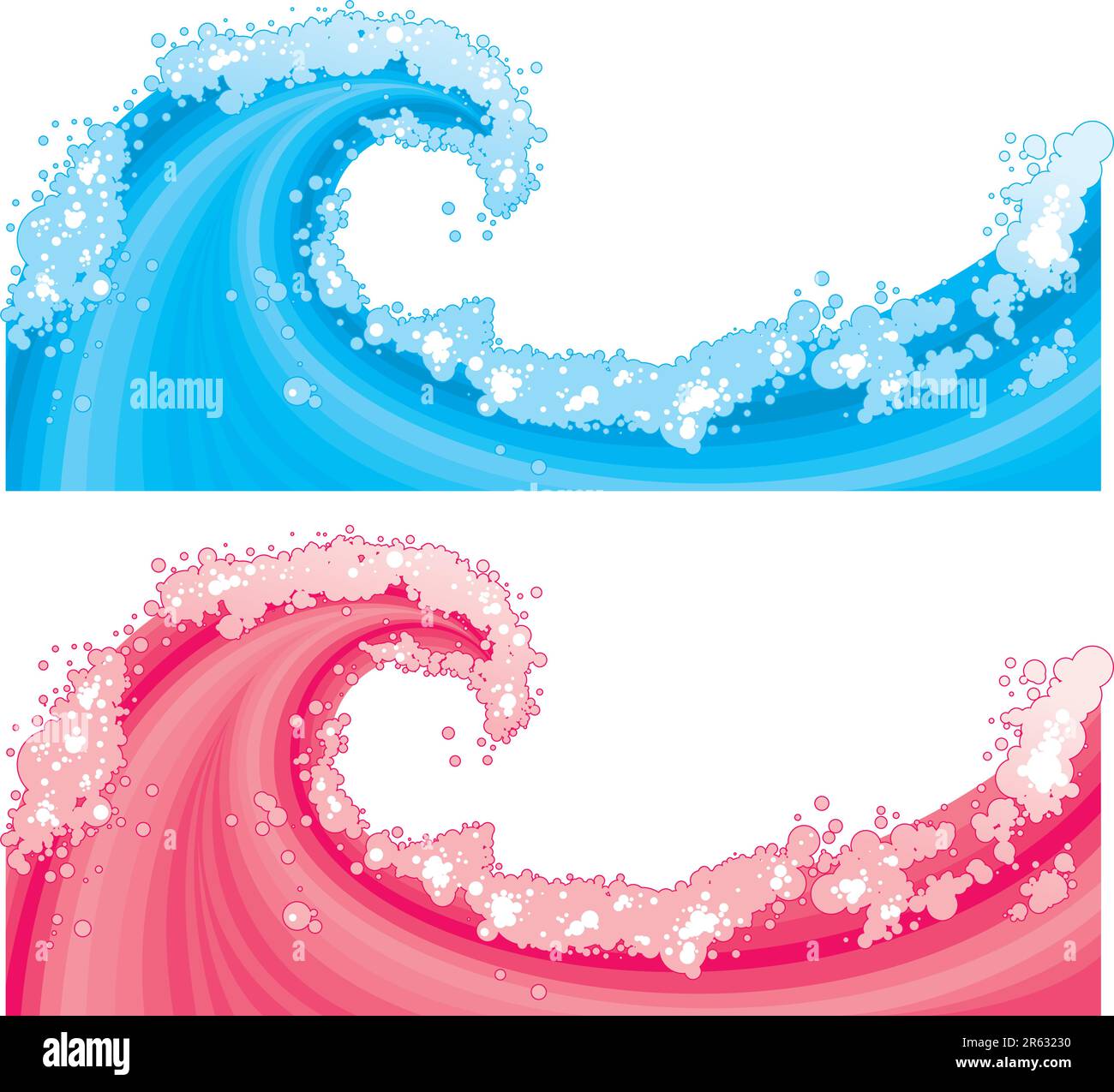 Two color abstract ornament wave pattern design Stock Vector Image ...