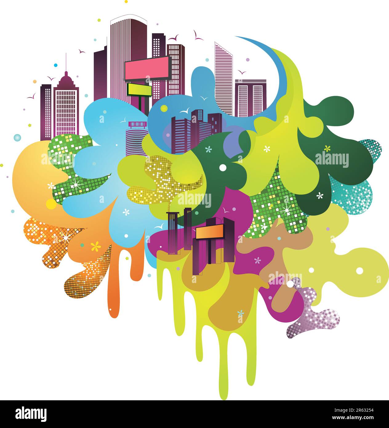 shinning city background Stock Vector Image & Art - Alamy