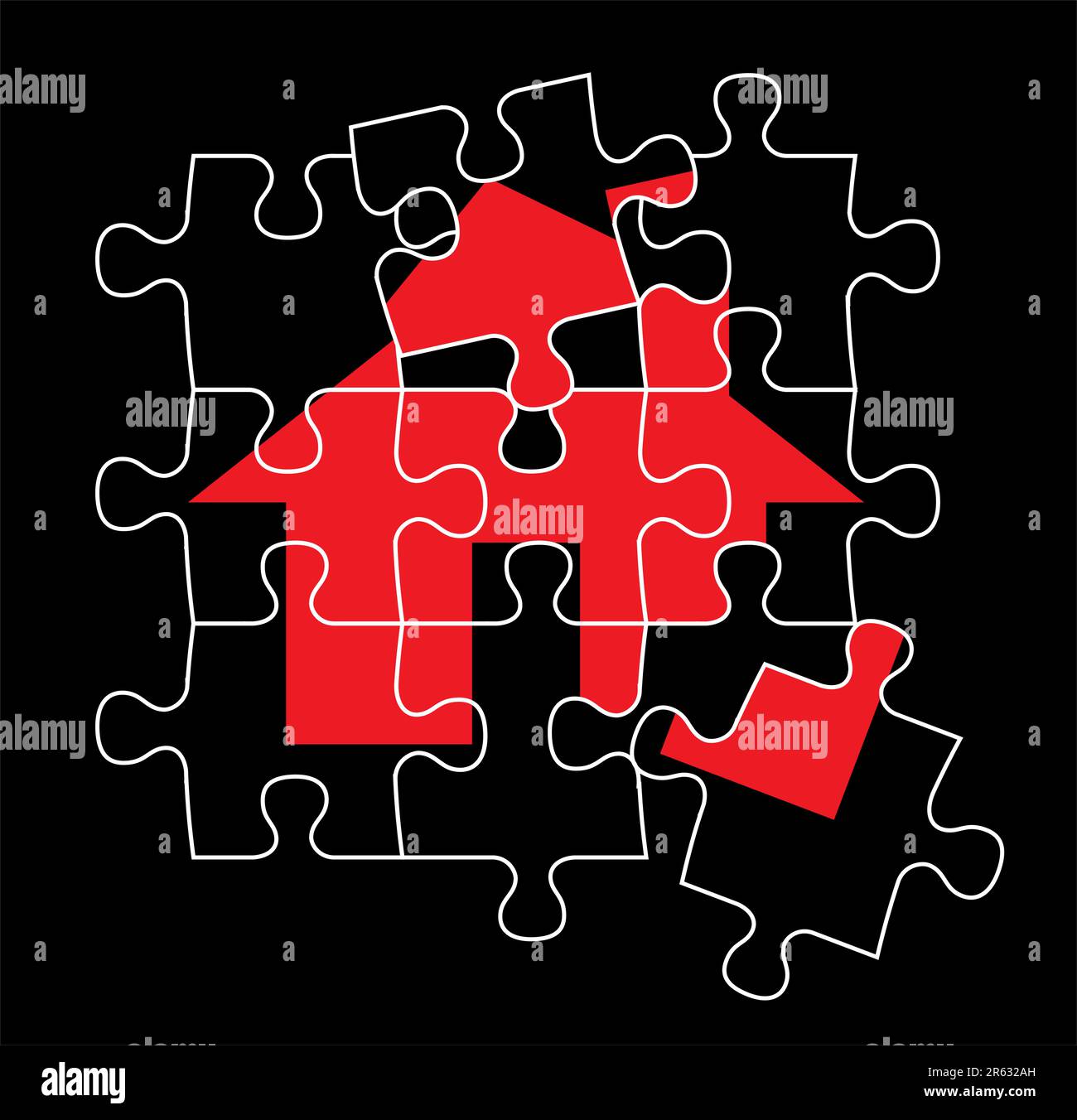 puzzle pieces, vector file very easy to edit, individual objects Stock ...