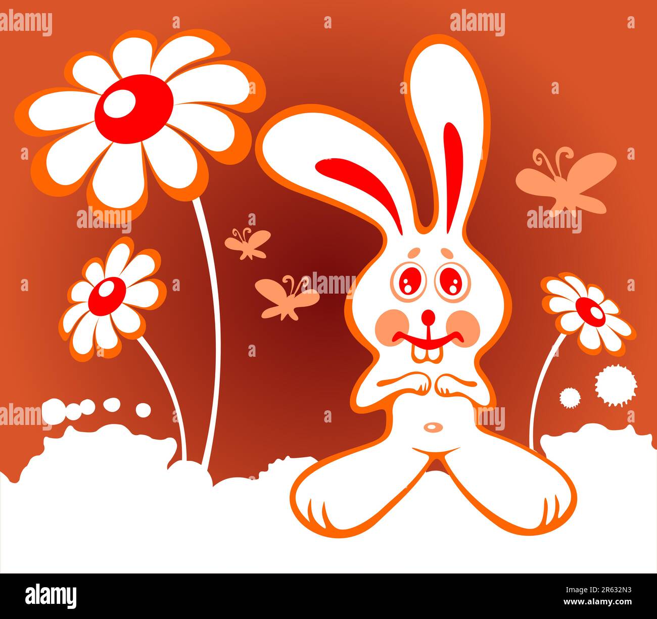Flowers and butterflies clipart Stock Vector Images - Alamy
