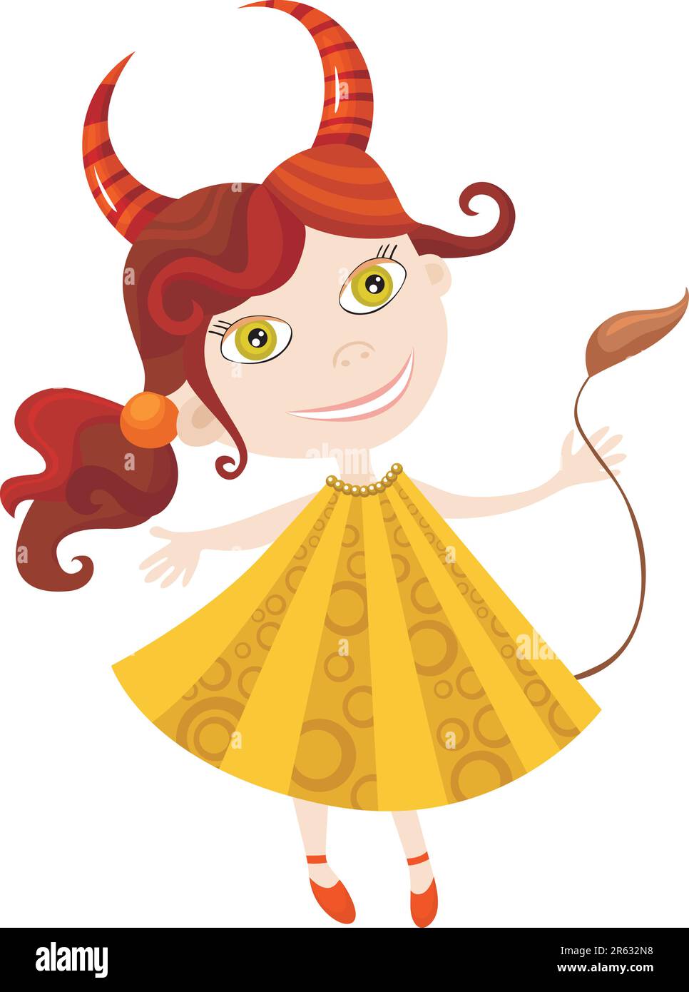 vector illustration of a cute girl-taurus Stock Vector Image & Art - Alamy