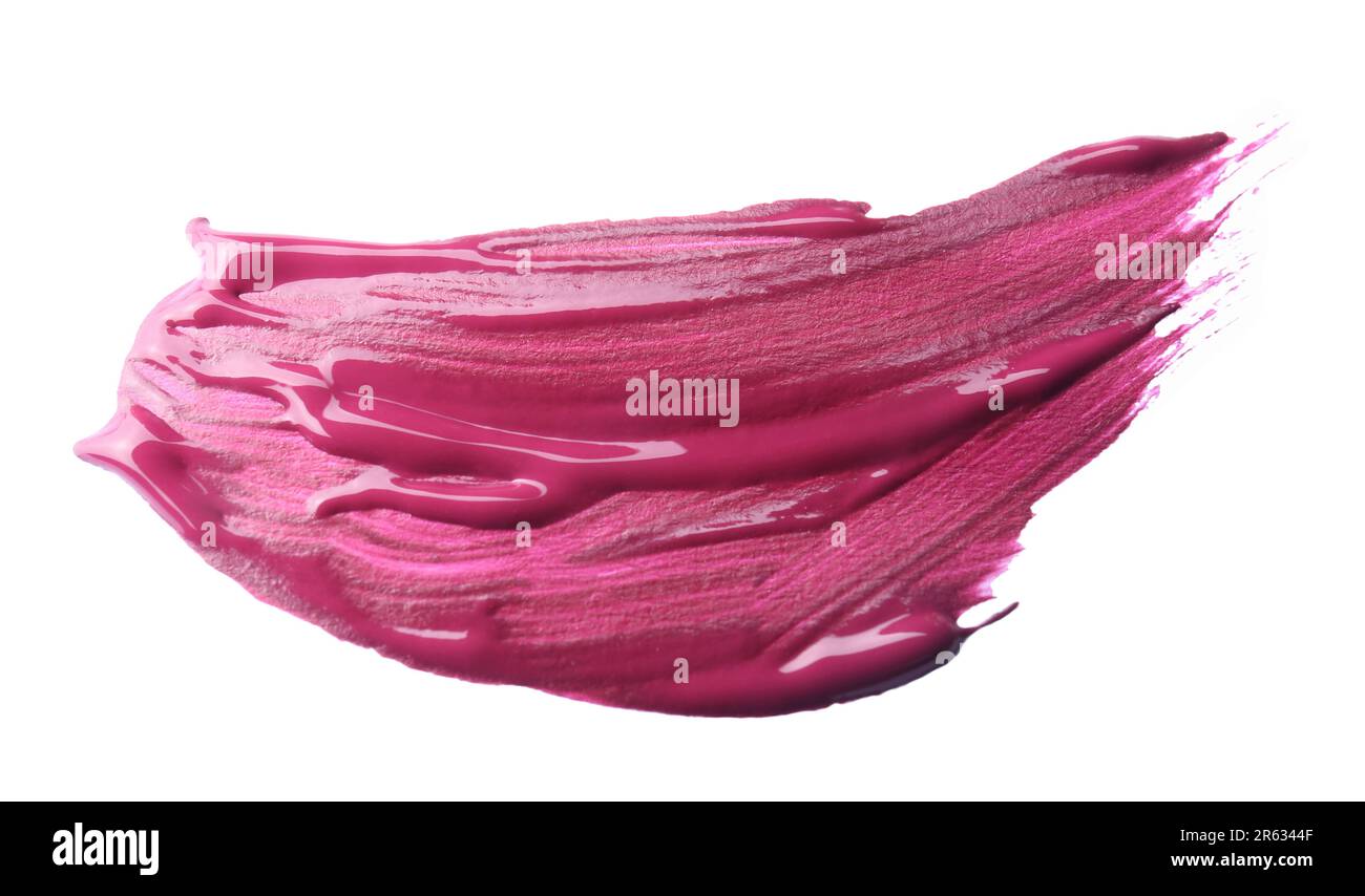 Acrylic magenta paint stroke Cut Out Stock Images & Pictures - Alamy