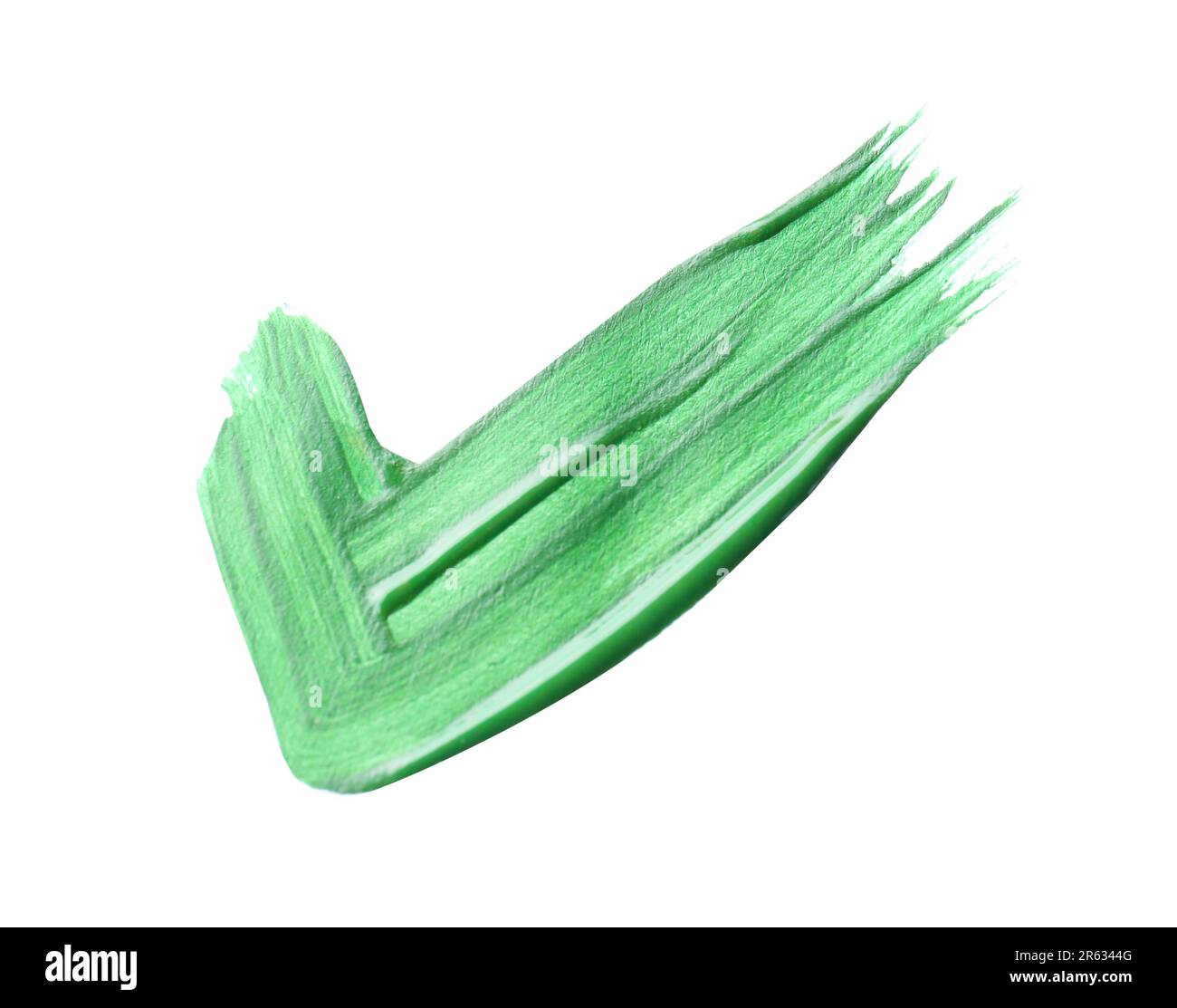 Smear of green paint on white background Stock Photo - Alamy