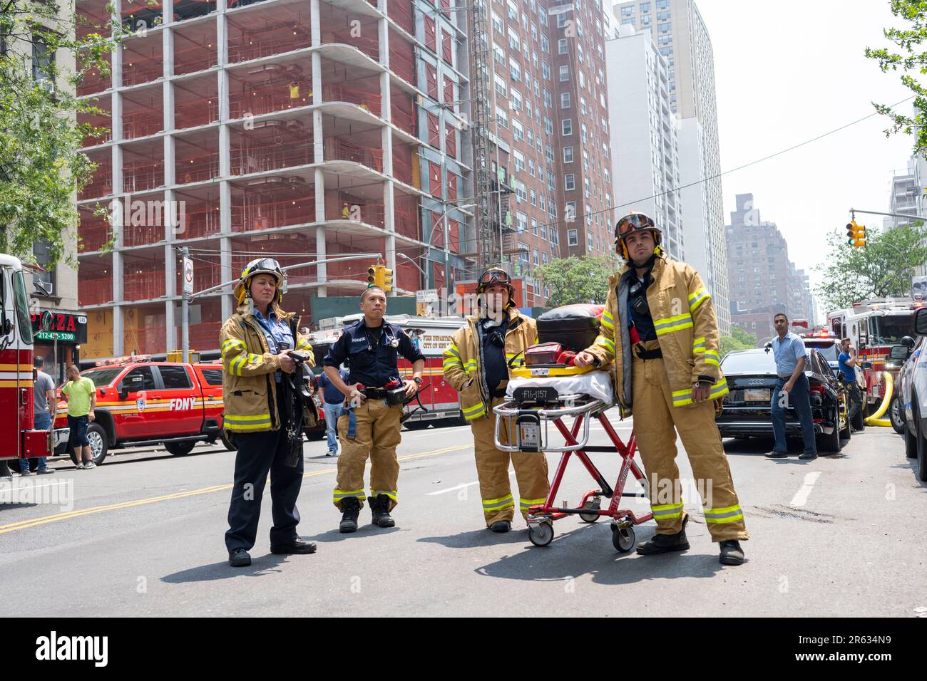 New York, New York, USA. 6th June, 2023. FDNY EMS medical workers ...